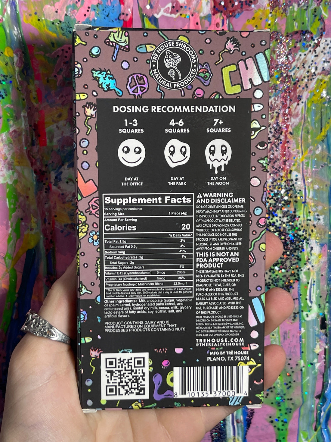 Tre House Magic Mushroom Microdose Chocolate Bar – Weirdos Inc.