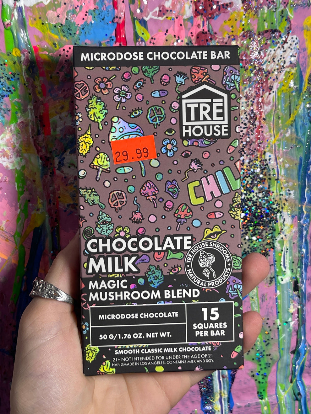 Tre House Magic Mushroom Microdose Chocolate Bar – Weirdos Inc.