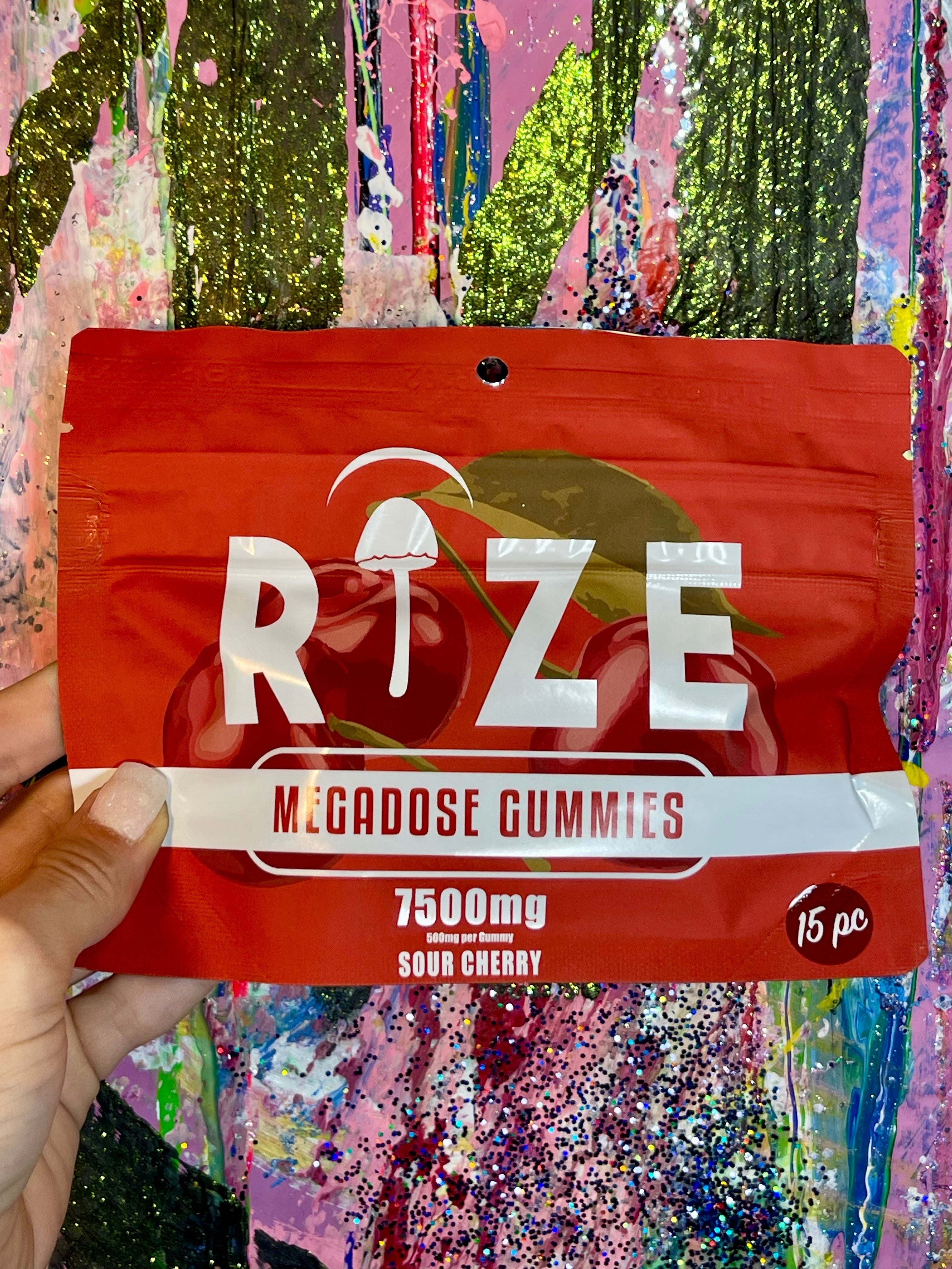 Rize MegaDose Mushroom Gummies – Super Cherry – Weirdos Inc.
